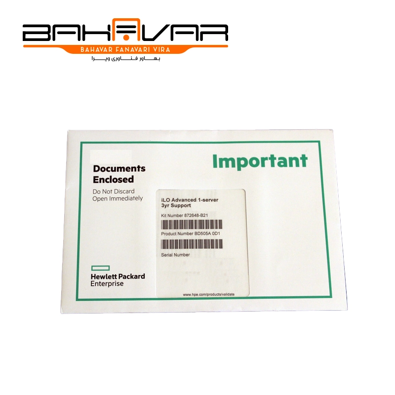 خرید لایسنس HPE iLO Adv incl 3yr TS U E-LTU BD505A + قیمت